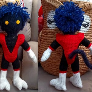 Nightcrawler (kurt Wagner), a Handmade Crochet Doll - Etsy