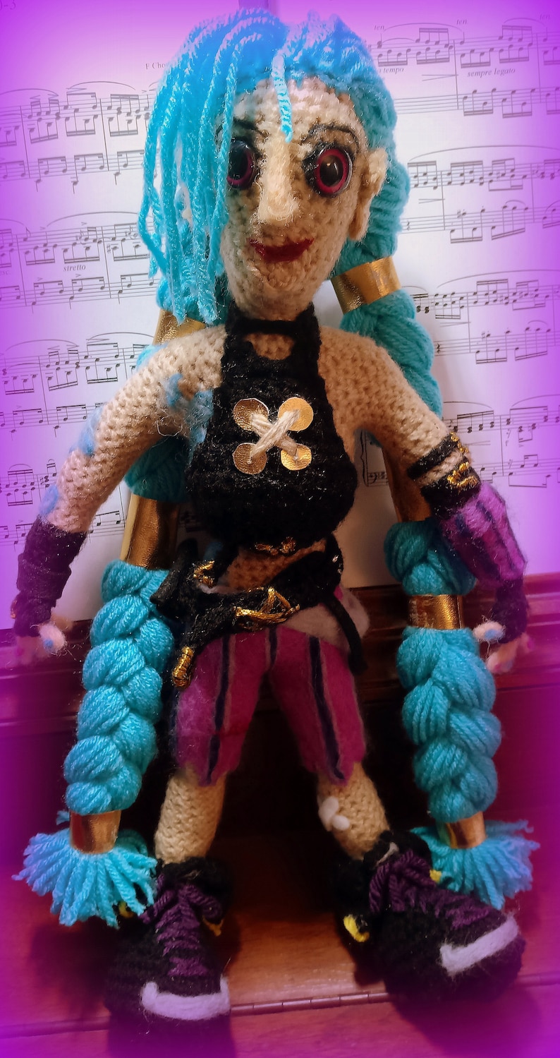 Jinx A Handmade Crochet and Needle Felted Doll - Etsy