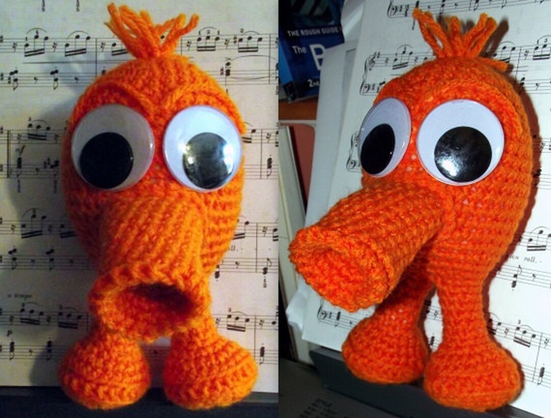 Qbert, a Strange Computer Creature Doll handmade Crochet - Etsy