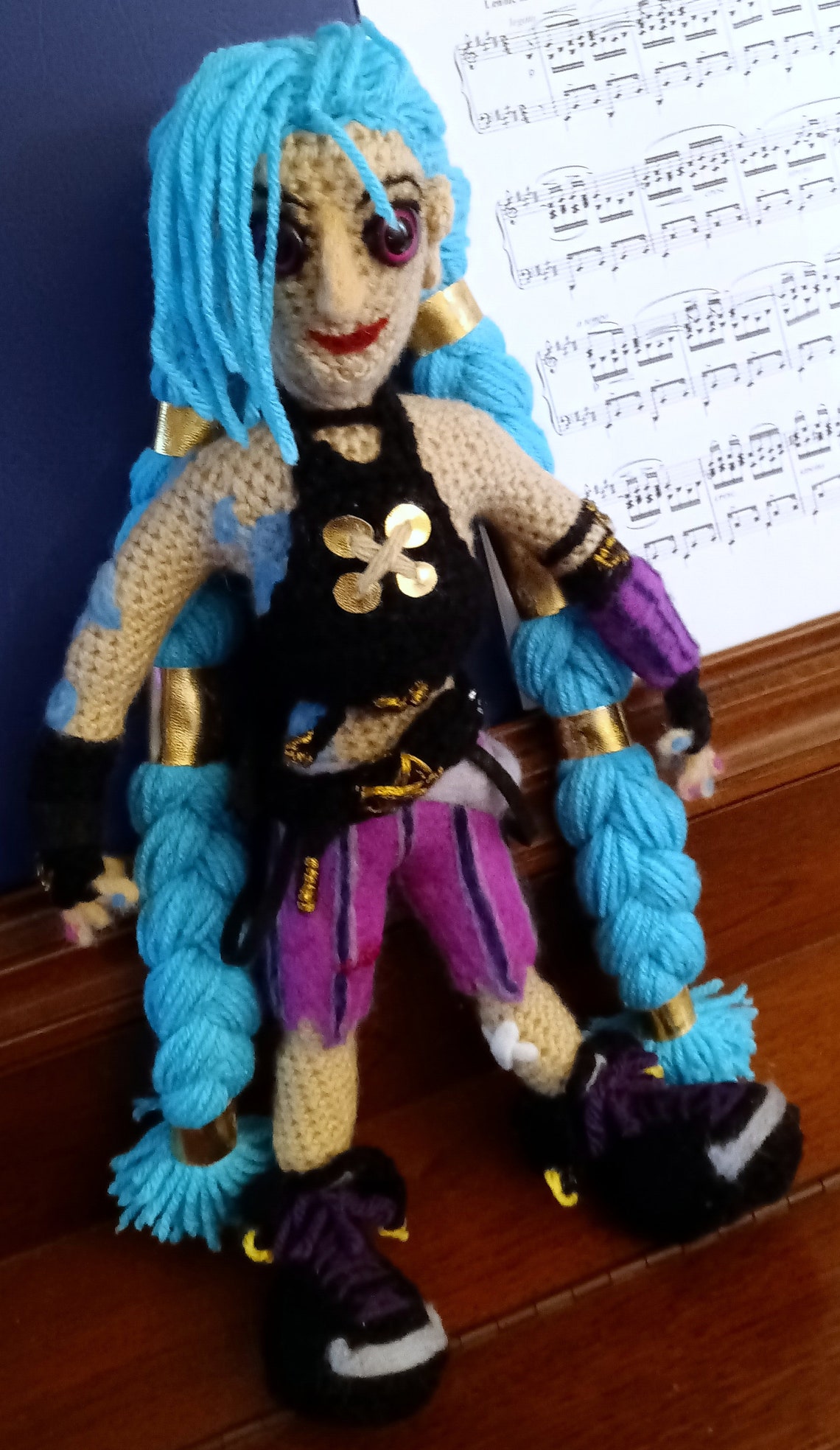 Jinx A Handmade Crochet and Needle Felted Doll | Etsy