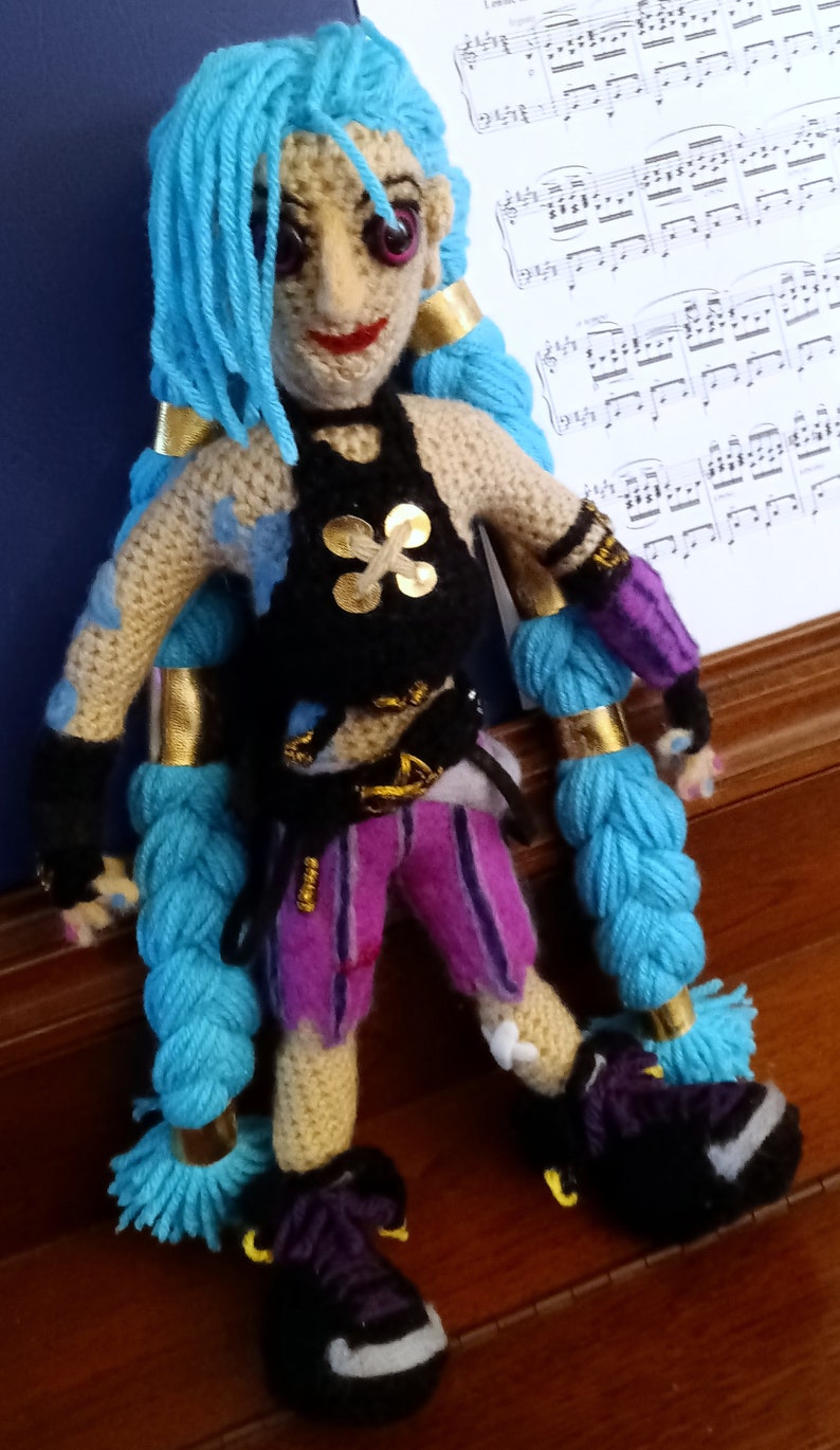 Jinx A Handmade Crochet and Needle Felted Doll - Etsy