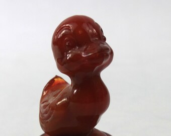 Boyd Debbie Duck Yellow Slag Glass Figurine - Etsy