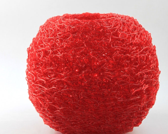 NOS Sears Spaghetti Spun Lucite Cherry Red Globe Lamp Shade - Etsy