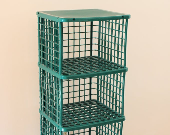 1992 Yaffa Blocks Cubes Plastic Storage Organizer Shelf With Drawers ...