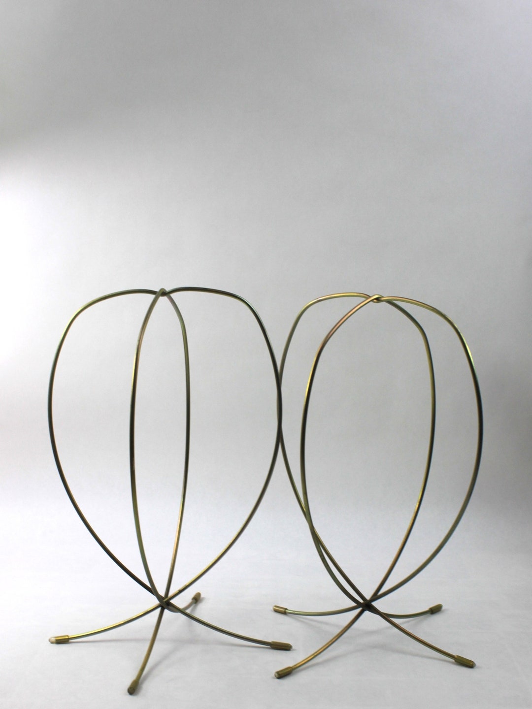 Vintage Wire Hat Wig Stand Store Display Set of Two MCM - Etsy