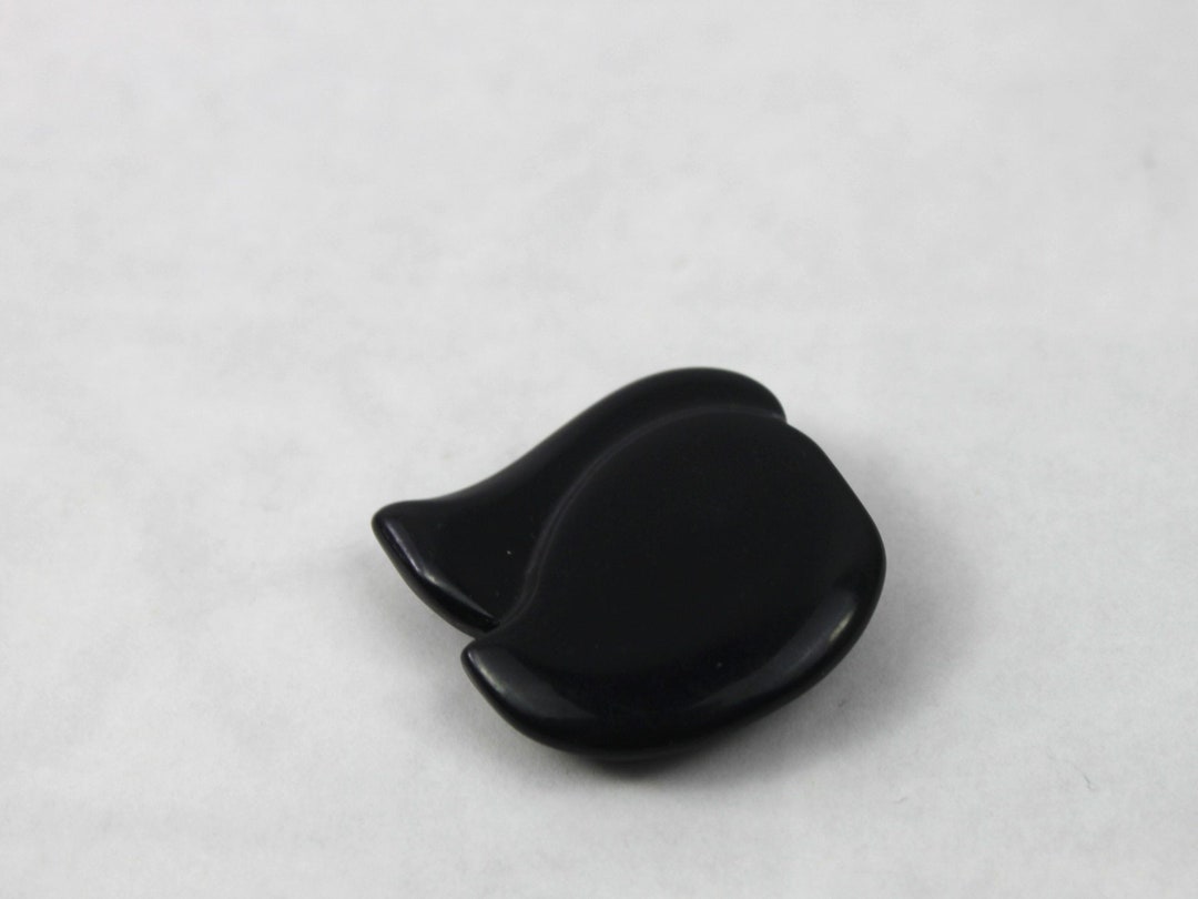 Bakelite Tulip Dress Fur Scarf Clip Black - Etsy