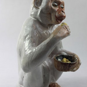 Glazed Terra Cotta Monkey Sculpture Made in Italy - Etsy