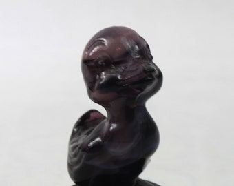 Boyd Debbie Duck Yellow Slag Glass Figurine - Etsy