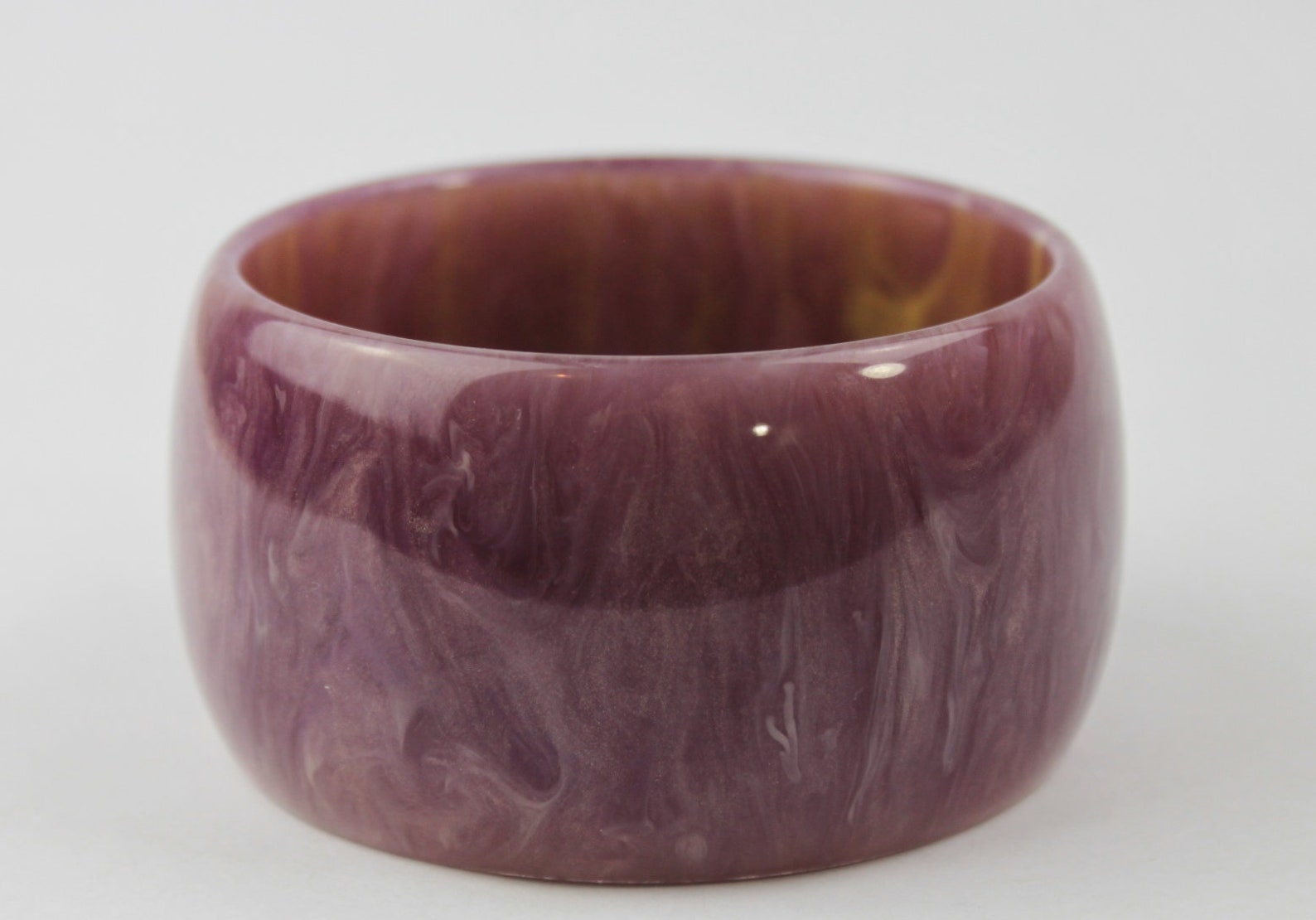 Purple Stardust Bakelite Bangle Wide Wall Vintage Restored to Original ...