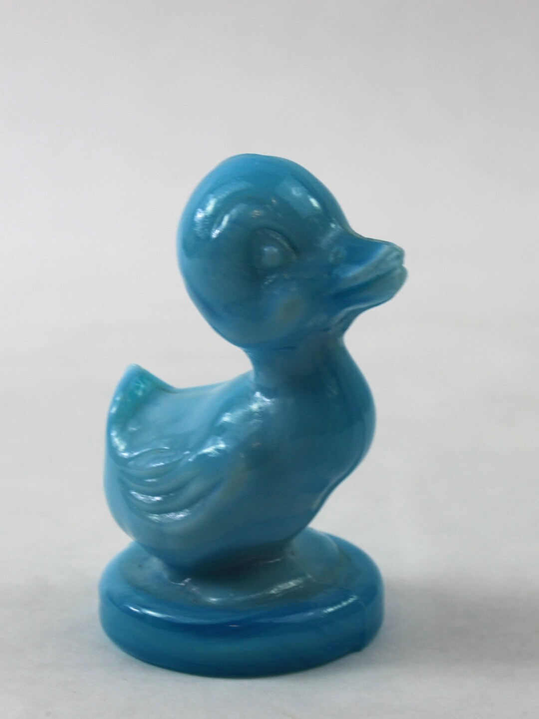 Boyd Debbie Duck Blue Slag Glass Figurine - Etsy