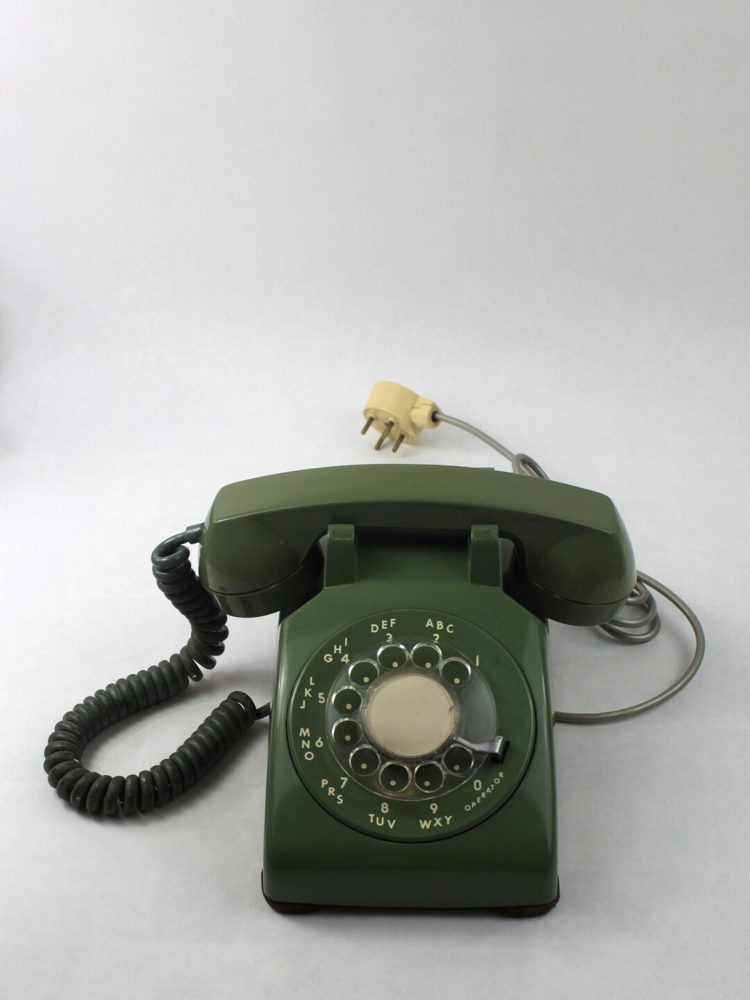 1960s ITT Rotary Desk Telephone Green - Etsy