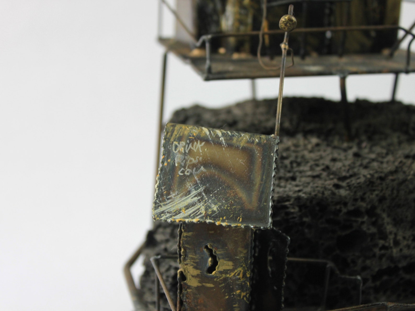 Brutalist Brass Seashore Dock Shack on Lava Rock Sculpture MCM - Etsy