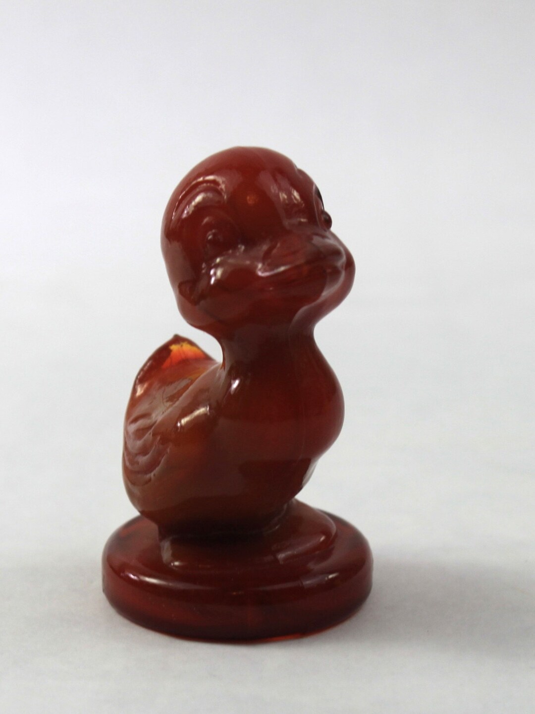Boyd Debbie Duck Amberina Slag Glass Figurine - Etsy