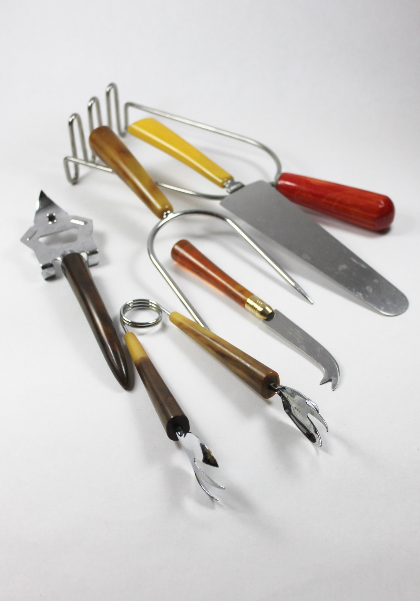 Vintage Bakelite Kitchen Utensil Serverware Lot Set Six Piece - Etsy