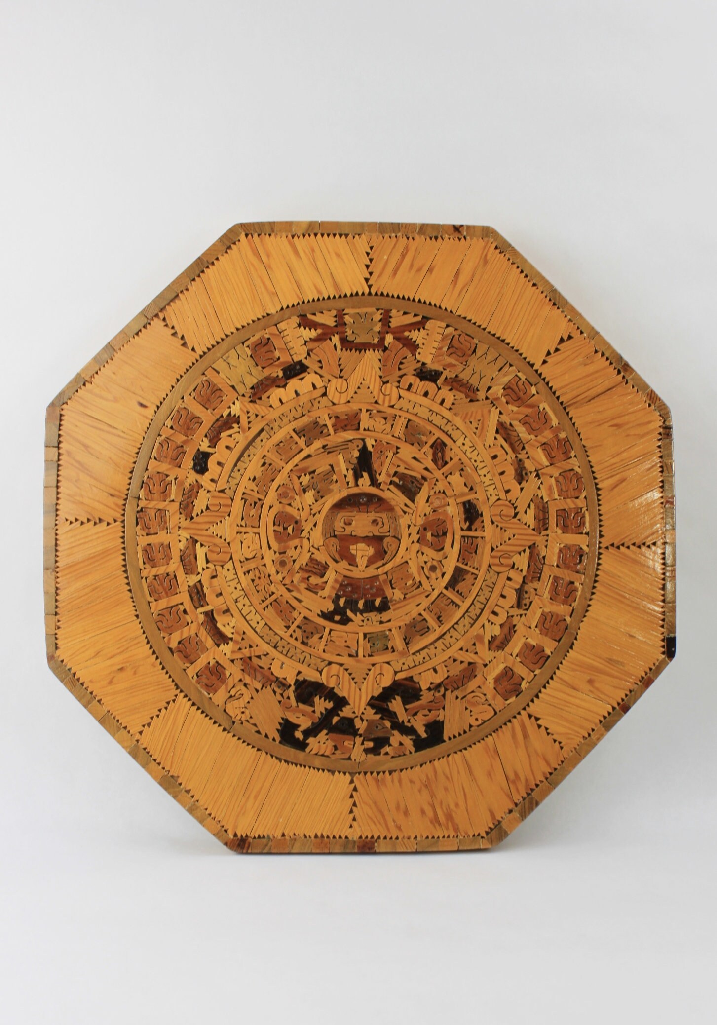 Alfonso Jurado E Hijos Cuauxhicalli Aztec Calendar Handmade Tropical ...