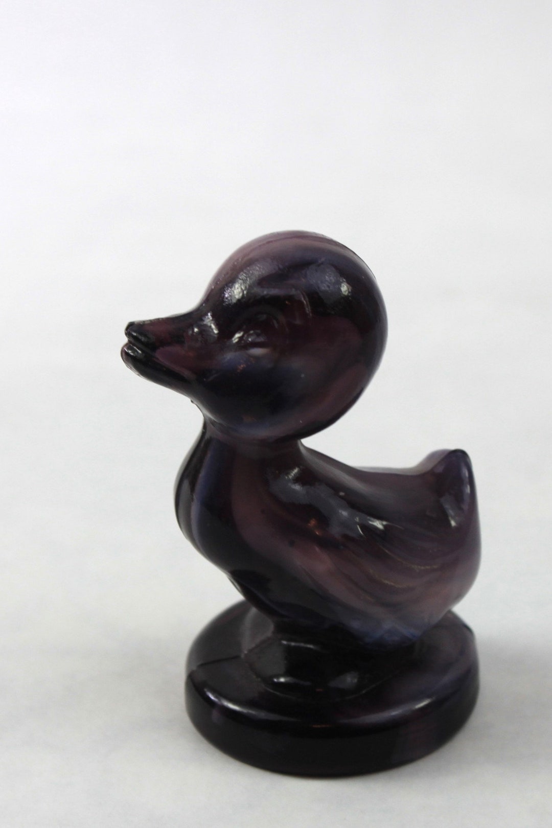 Boyd Debbie Duck Amethyst Slag Glass Figurine - Etsy