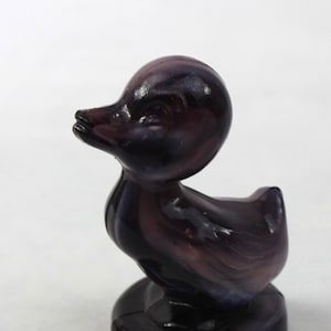 Boyd Debbie Duck Amethyst Slag Glass Figurine - Etsy
