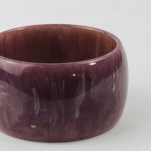 Purple Stardust Bakelite Bangle Wide Wall Vintage Restored to Original ...
