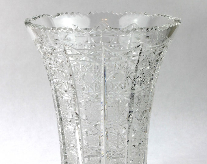 Queen Anne Lace Vase Bohemia Hand Cut Lead Crystal - Etsy