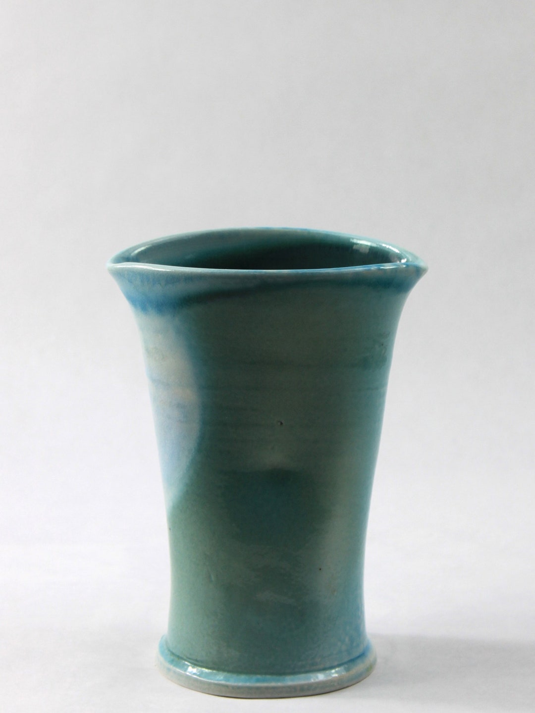 CH Studio Art Pottery Stoneware Pinched Drip Glaze Vase - Etsy