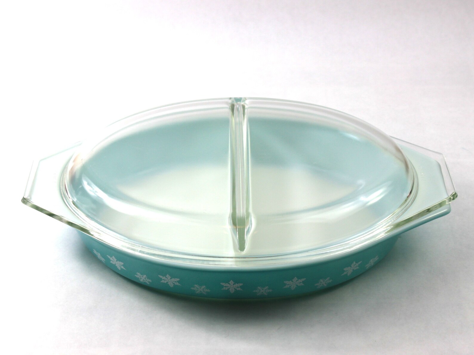 Vintage Pyrex Snowflake Blue Divided Casserole Dish 1.5 Quart - Etsy