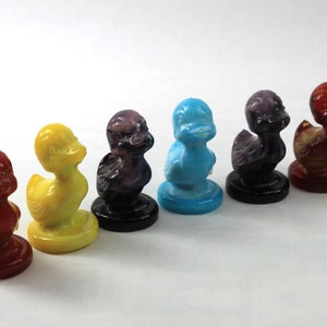 Boyd Debbie Duck Amberina Slag Glass Figurine - Etsy