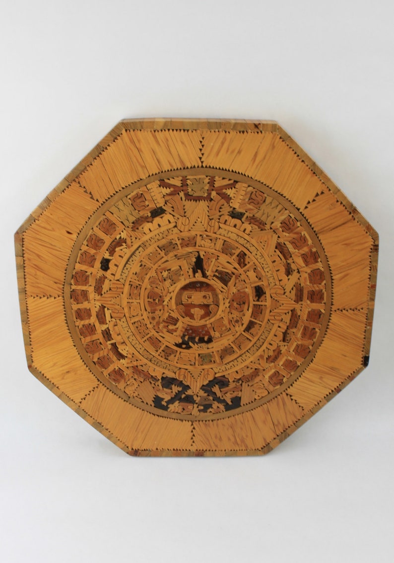 Alfonso Jurado E Hijos Cuauxhicalli Aztec Calendar Handmade Tropical ...