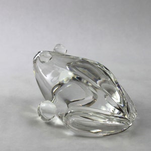 Steuben Crystal Frog Paperweight Figurine by Lloyd Atkins - Etsy