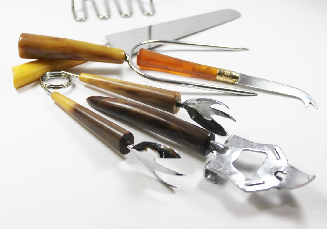 Vintage Bakelite Kitchen Utensil Serverware Lot Set Six Piece - Etsy