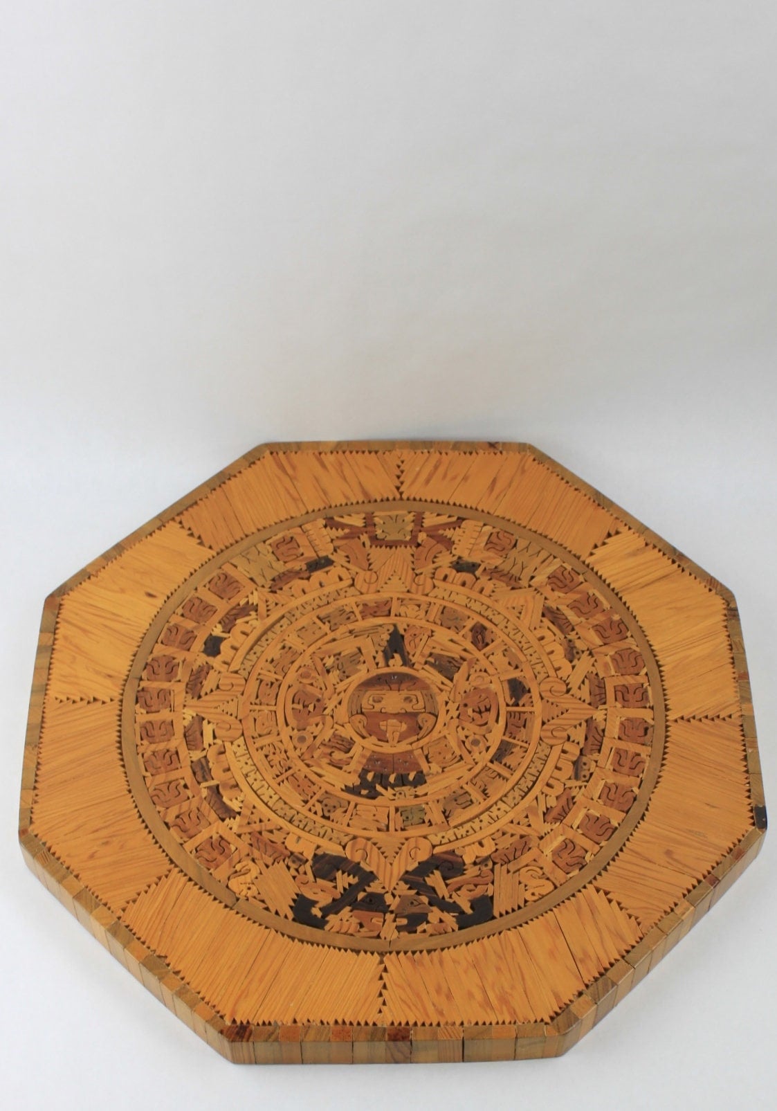 Alfonso Jurado E Hijos Cuauxhicalli Aztec Calendar Handmade Tropical ...