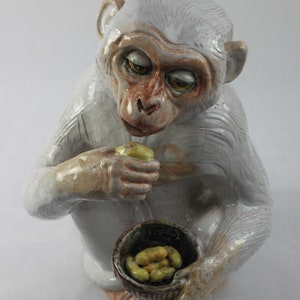 Glazed Terra Cotta Monkey Sculpture Made in Italy - Etsy