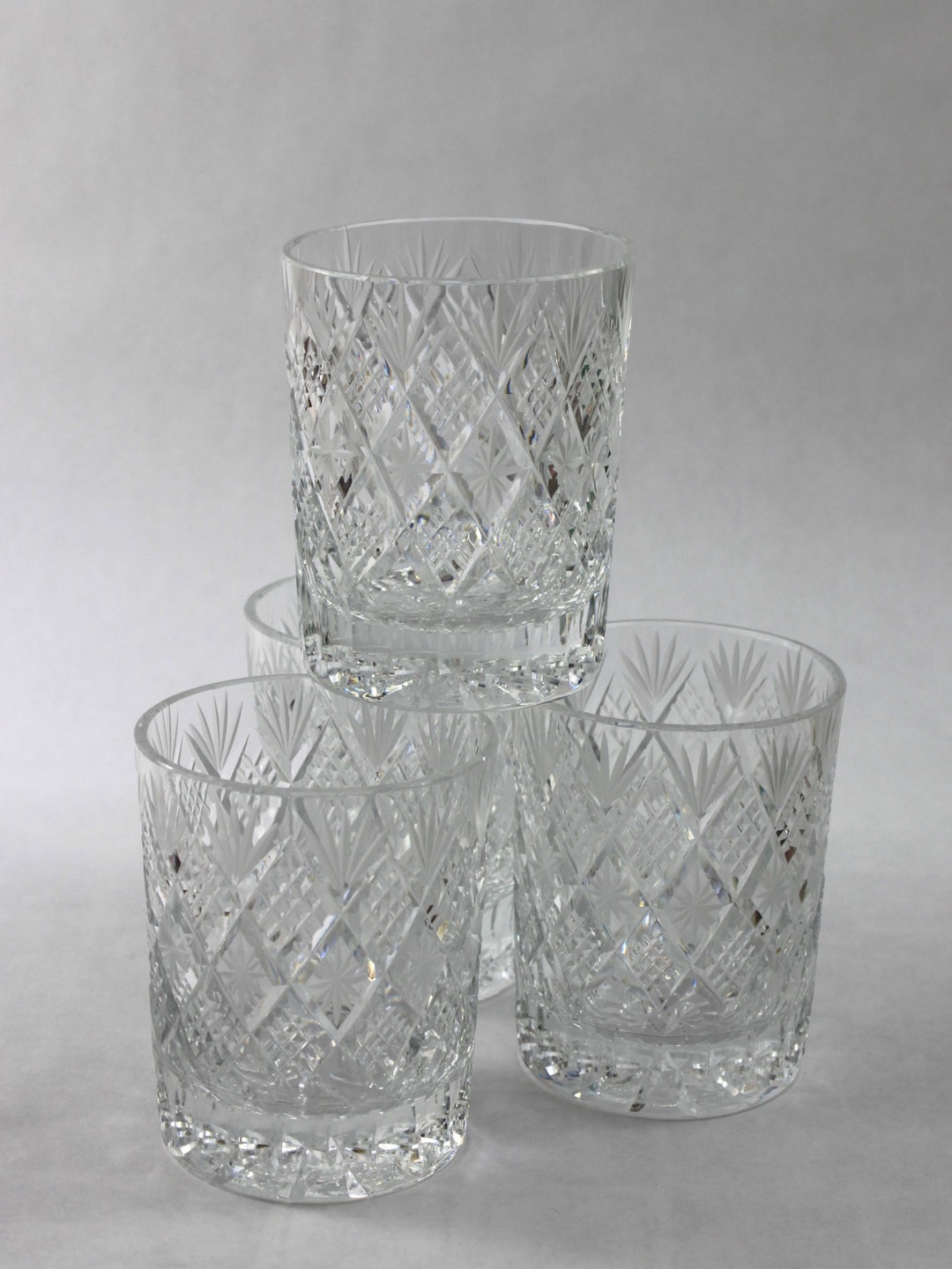 Webb Thomas Wellington Double Old Fashioned Glass Set of Four - Etsy