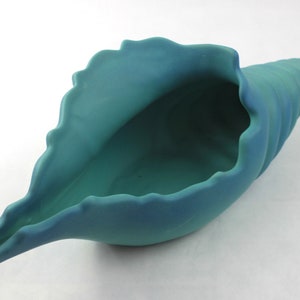 Van Briggle Pottery Blue Colorado Conch Shell Vase Centerpiece - Etsy