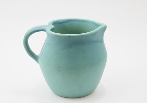 Van Briggle Heart Shaped Pitcher Blue Matte Glaze Colo Spgs - Etsy