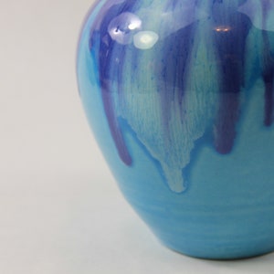 Dryden Pottery Vase Blue Drip Glaze - Etsy