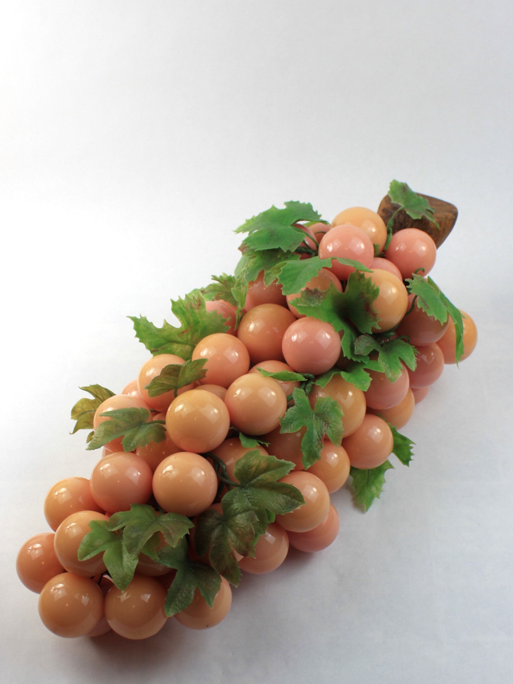 Vintage Lucite Acrylic Grape Cluster Opaque Orange Pink MCM - Etsy