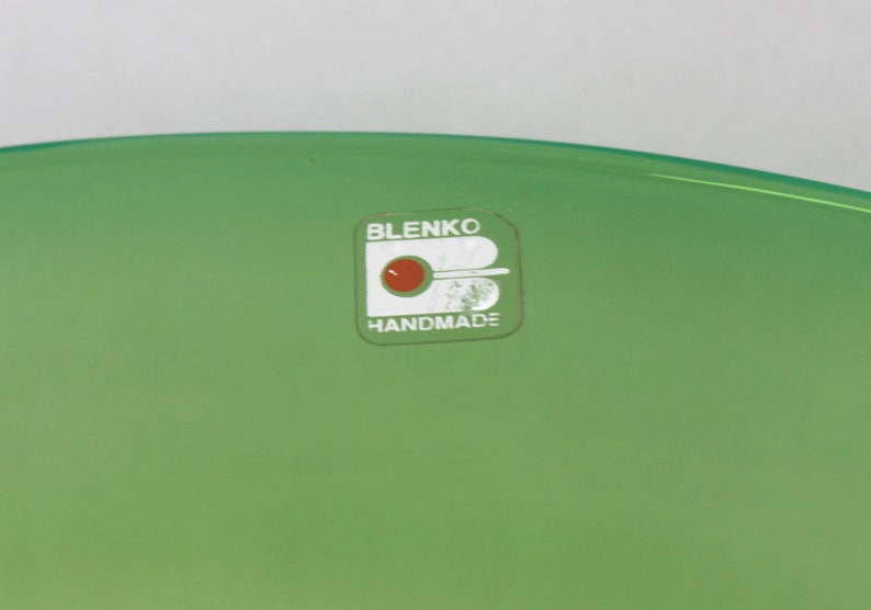 Blenko Handmade Art Glass Centerpiece Console Pedestal Bowl - Etsy