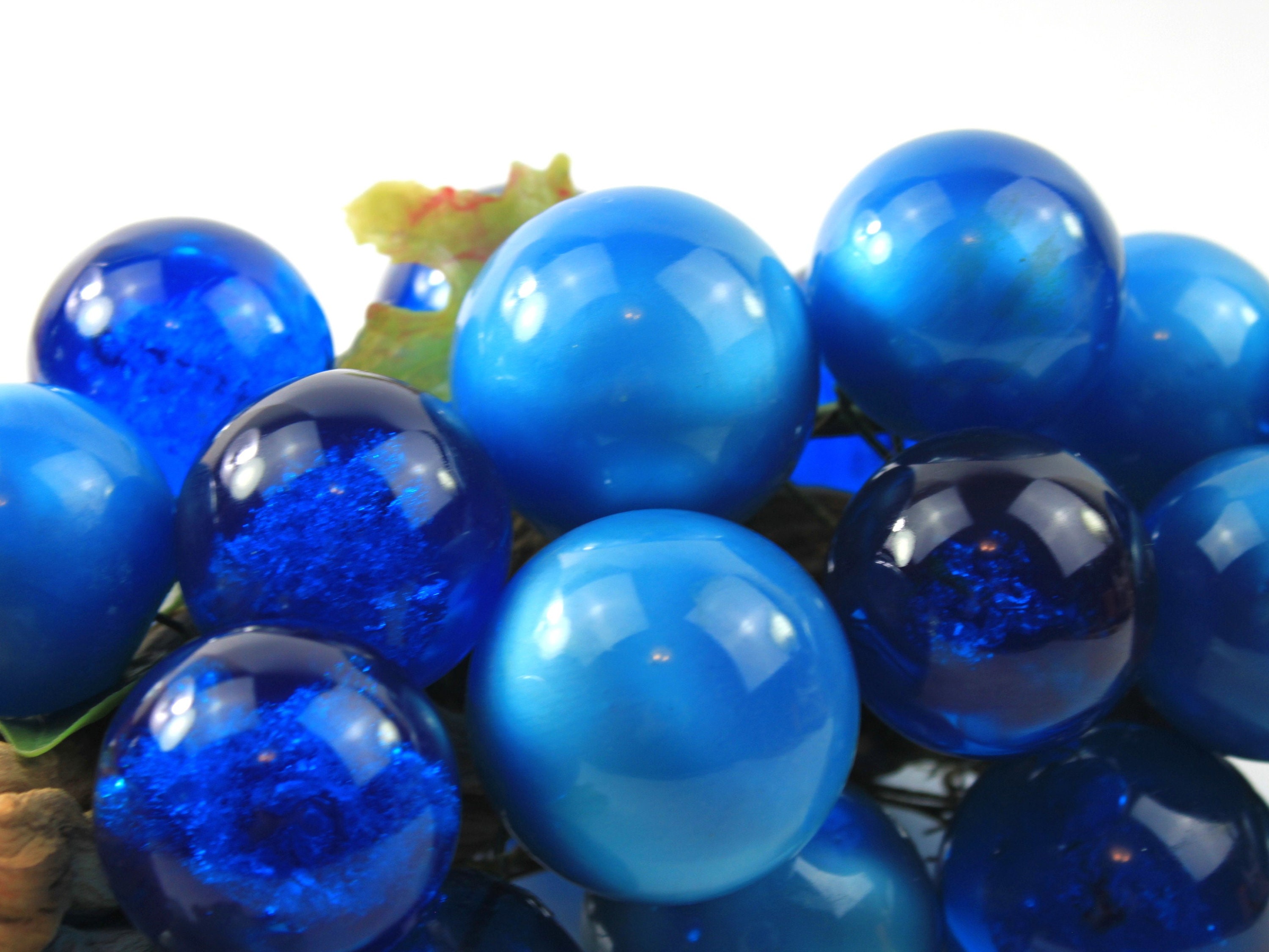 Vintage Lucite Acrylic Grape Cluster Peacock Blue Icicles - Etsy