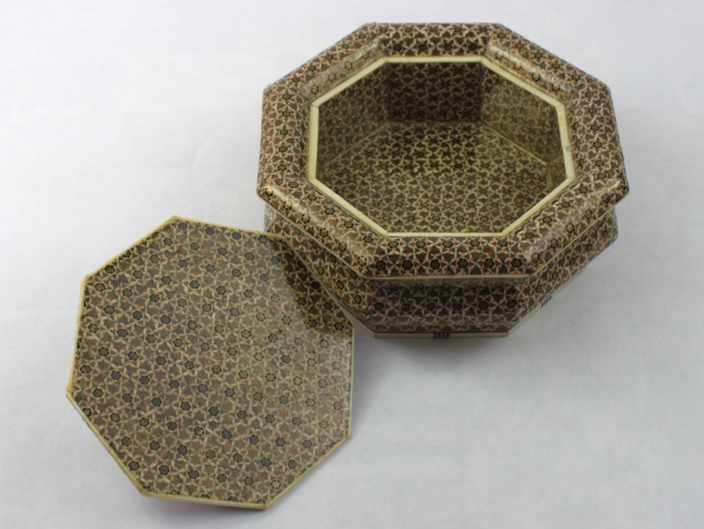 Vintage Anglo Indian Micro Sadeli Mosaic Inlaid Hexagonal Box - Etsy