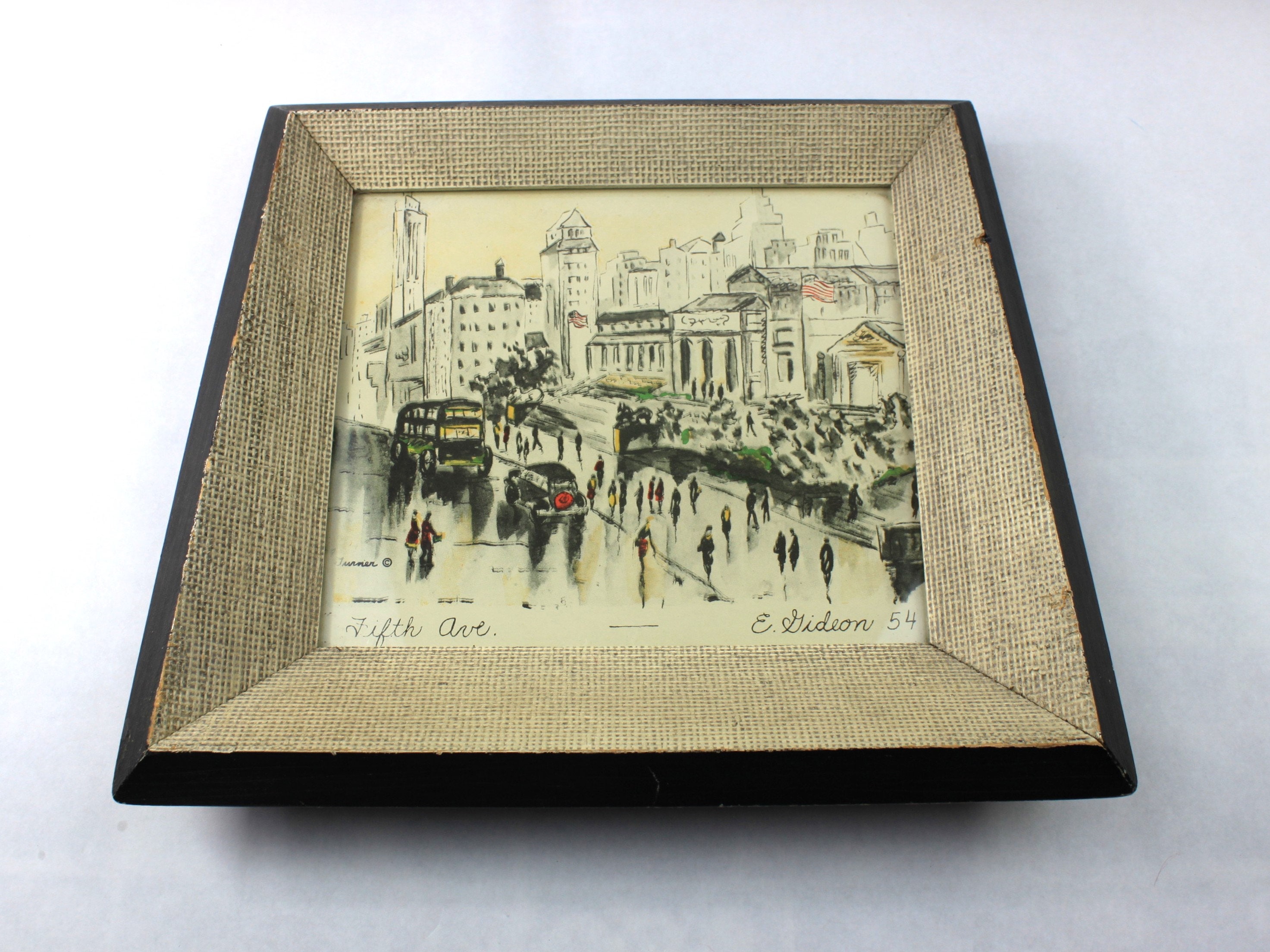 1950s E Gideon Impressionist Lithograph Set Fifth Ave - Etsy
