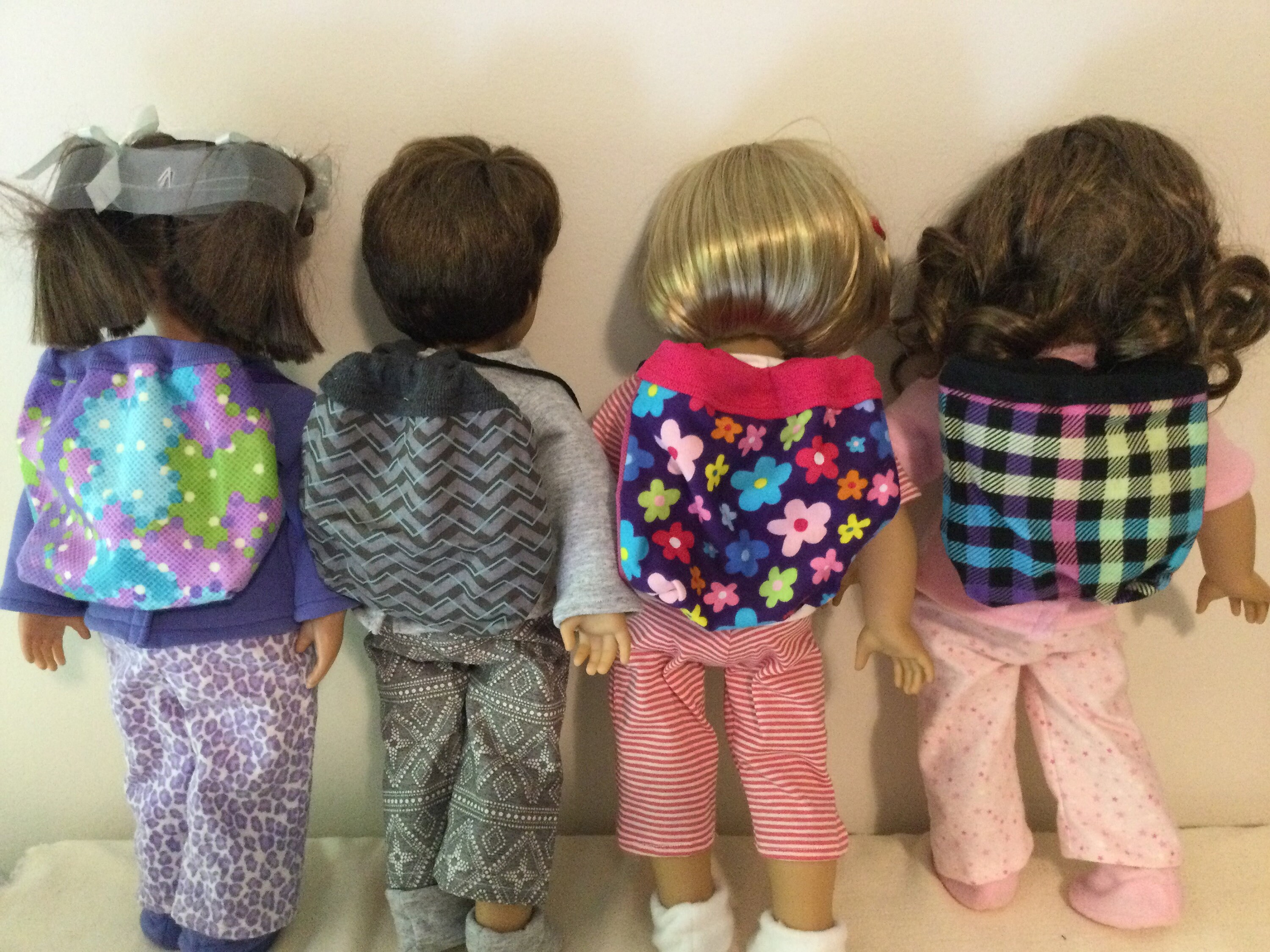 18 Inch Doll Backpack in 4 Designs Chevon Floral and Multi Color Prints Ready for School or Travels. Fits Most Boy or Girl 18 Inch Dolls Etsy Australia