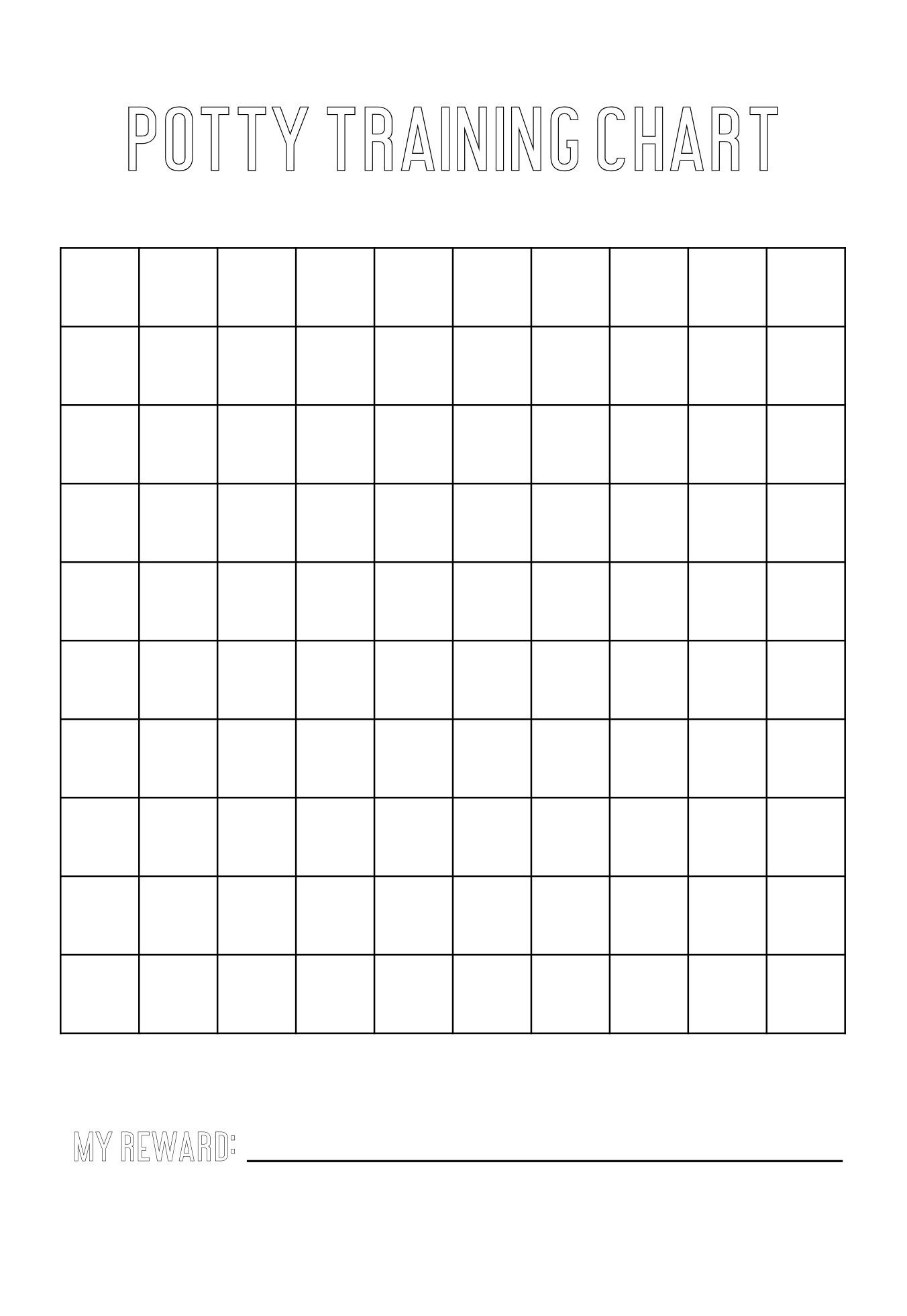 Potty Training Printable Star Chart Pdf Checklist Motivation - Etsy