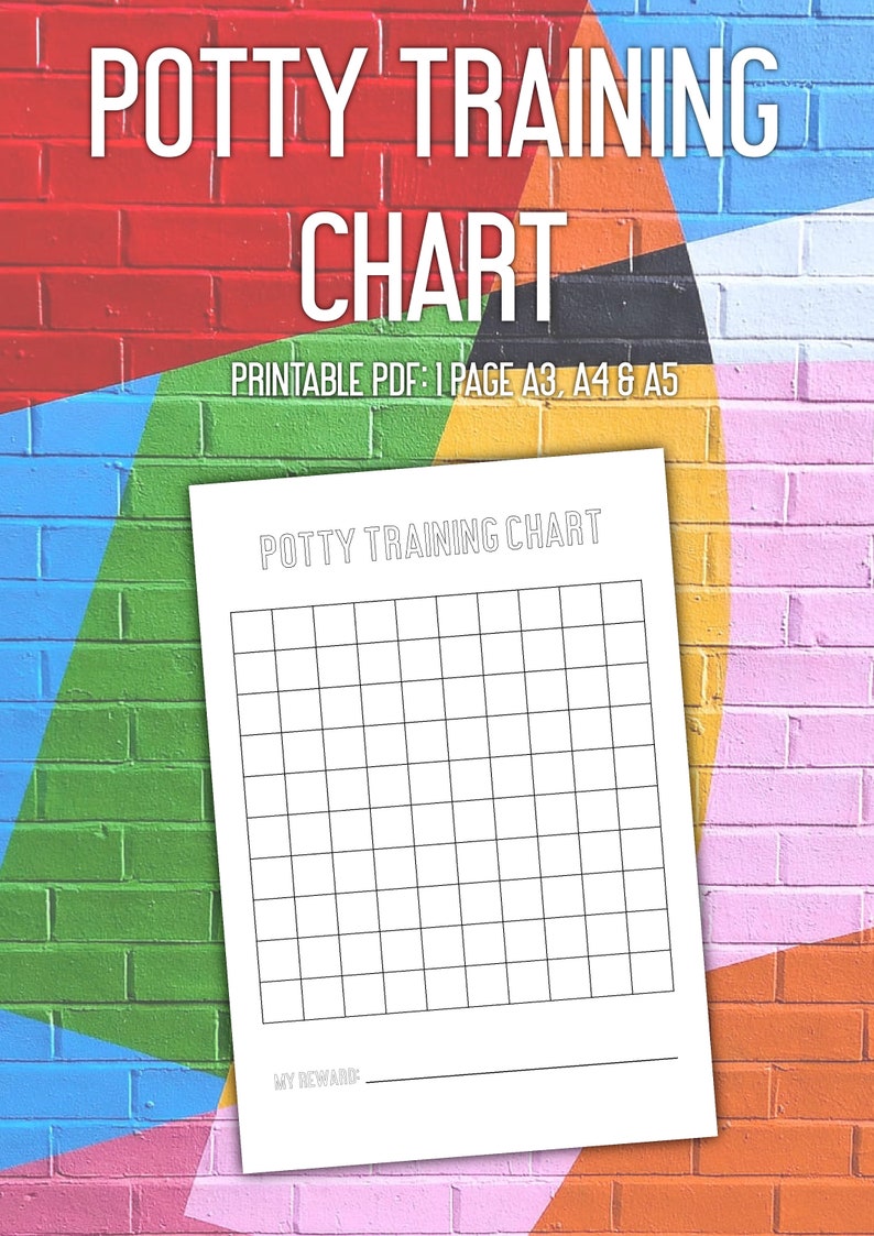 Potty Training Printable Star Chart Pdf Checklist Motivation - Etsy