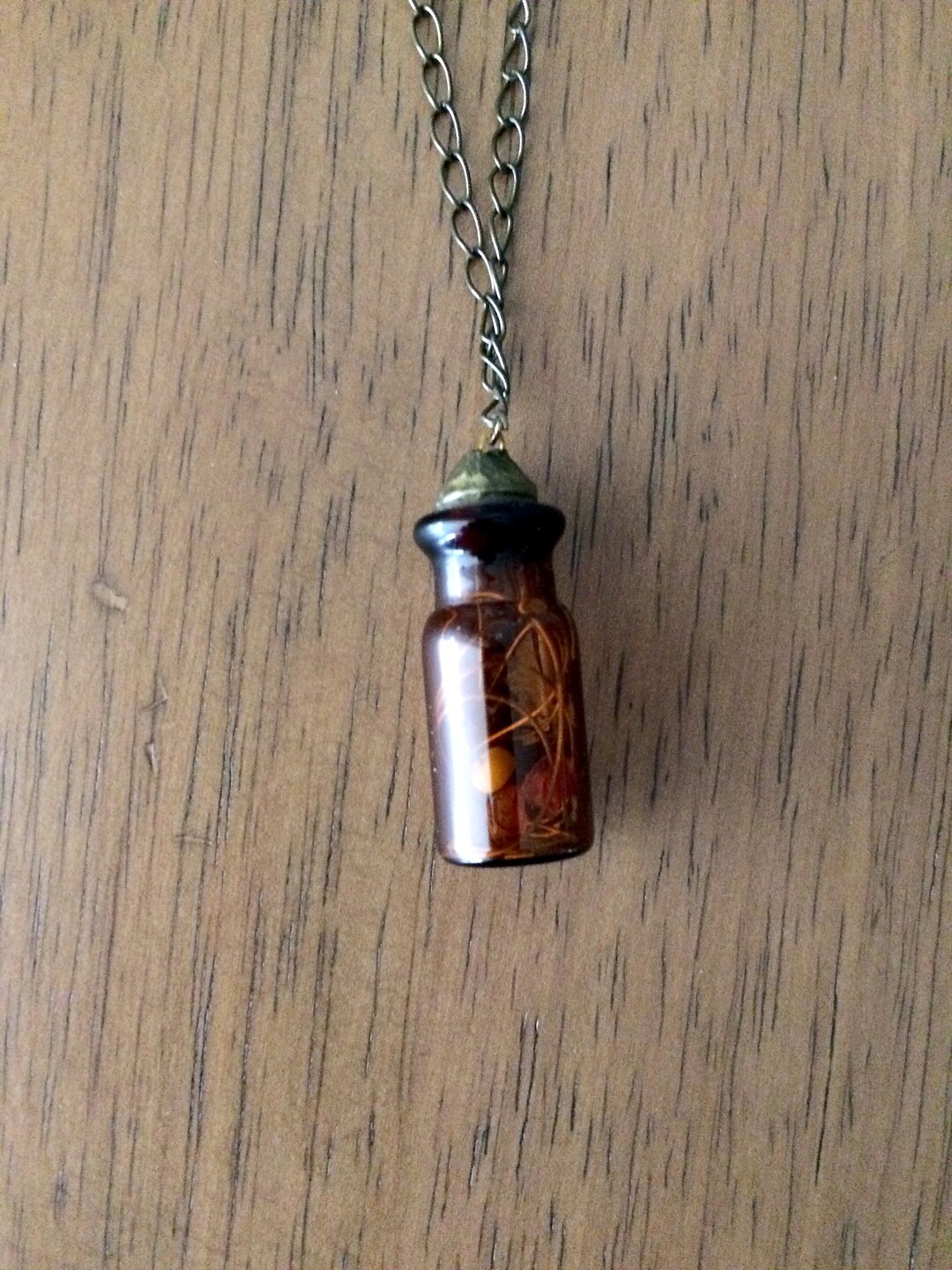 Amber Glass Pharmaceutical Vial Filled With Beads and Wire on - Etsy