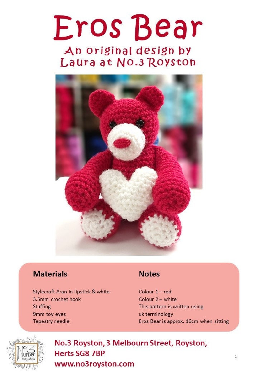 Eros Bear Crochet Pattern - Etsy