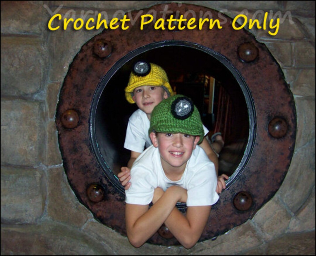 Hard Hat Crochet Pattern PDF With Mining Set Halloween Costume - Etsy