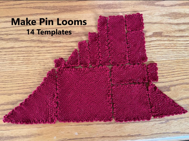 Make Pin Looms for Weaving: From Wood, Foam or Cardboard. Squares ...