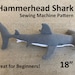 Hammerhead Shark Sewing Pattern - Beginner Sewing Machine Step-by-step Tutorial With Traceable ...