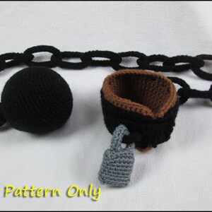Ball and Chain - Scarf and Stage Prop - CROCHET PATTERN PDF Halloween Costume Bridal Shower Gift ...