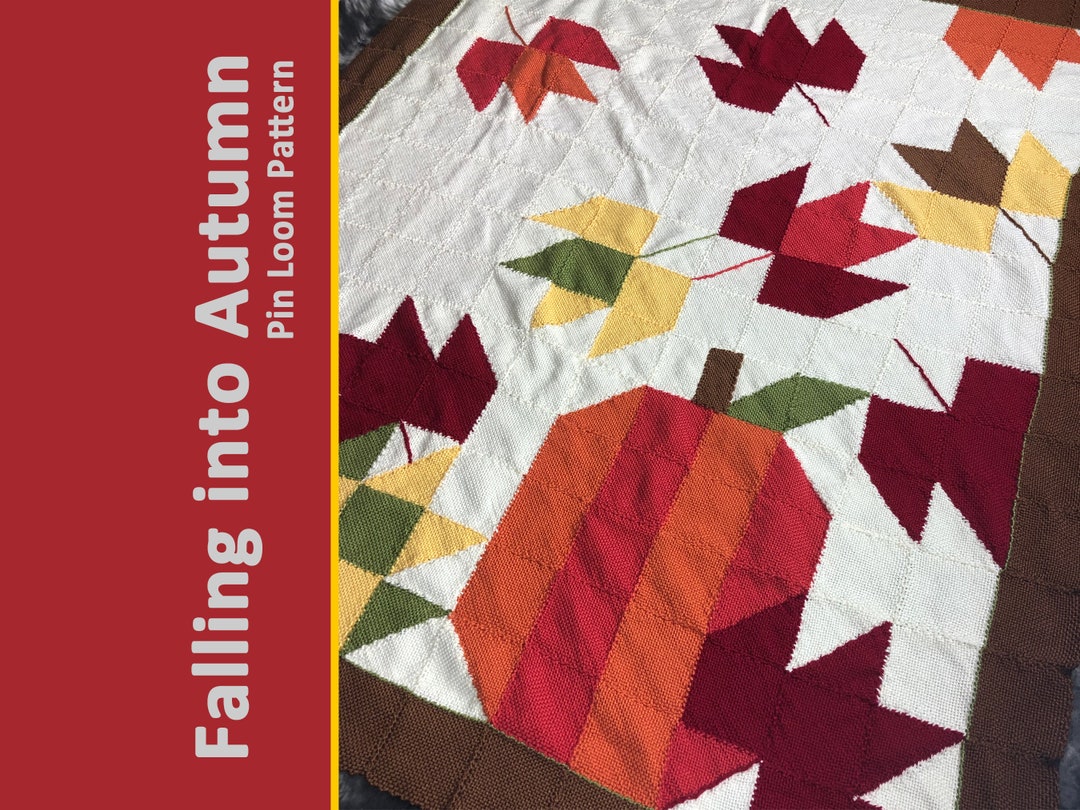 Falling Into Autumn, Pin Loom Weaving Pattern PDF for Fall Blanket, Lap ...